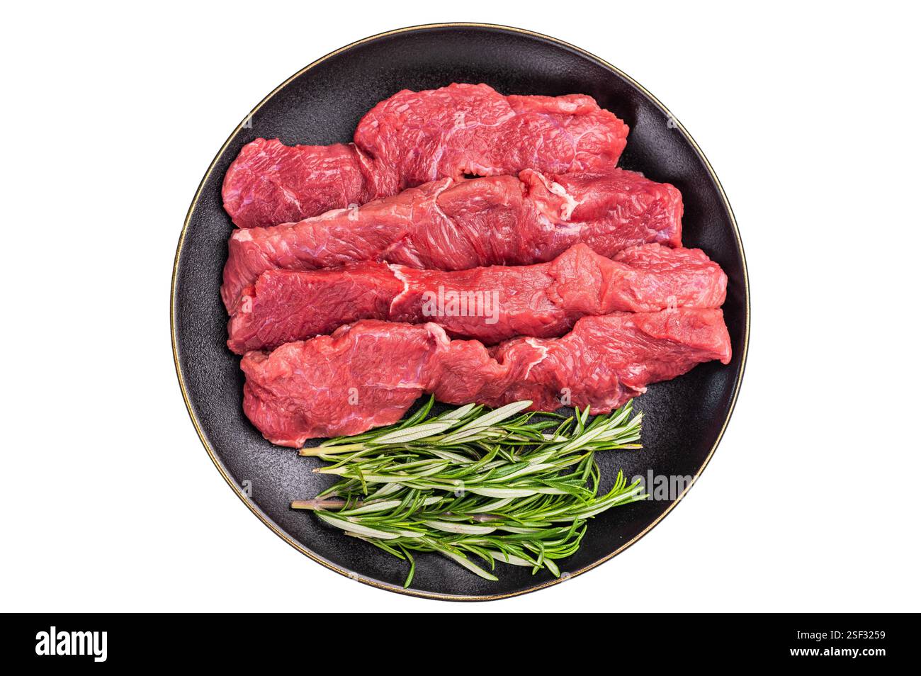 Raw bison meat presented with fresh herbs and spices, inspiring bold ...