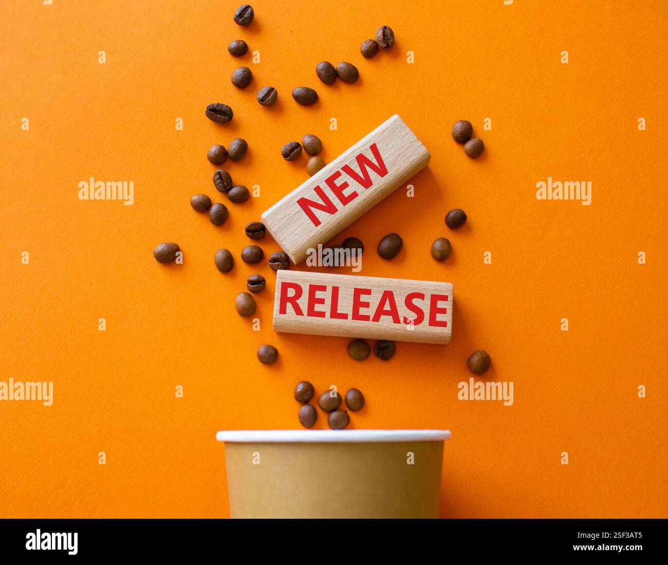New Release symbol. Concept word New Release on wooden blocks ...