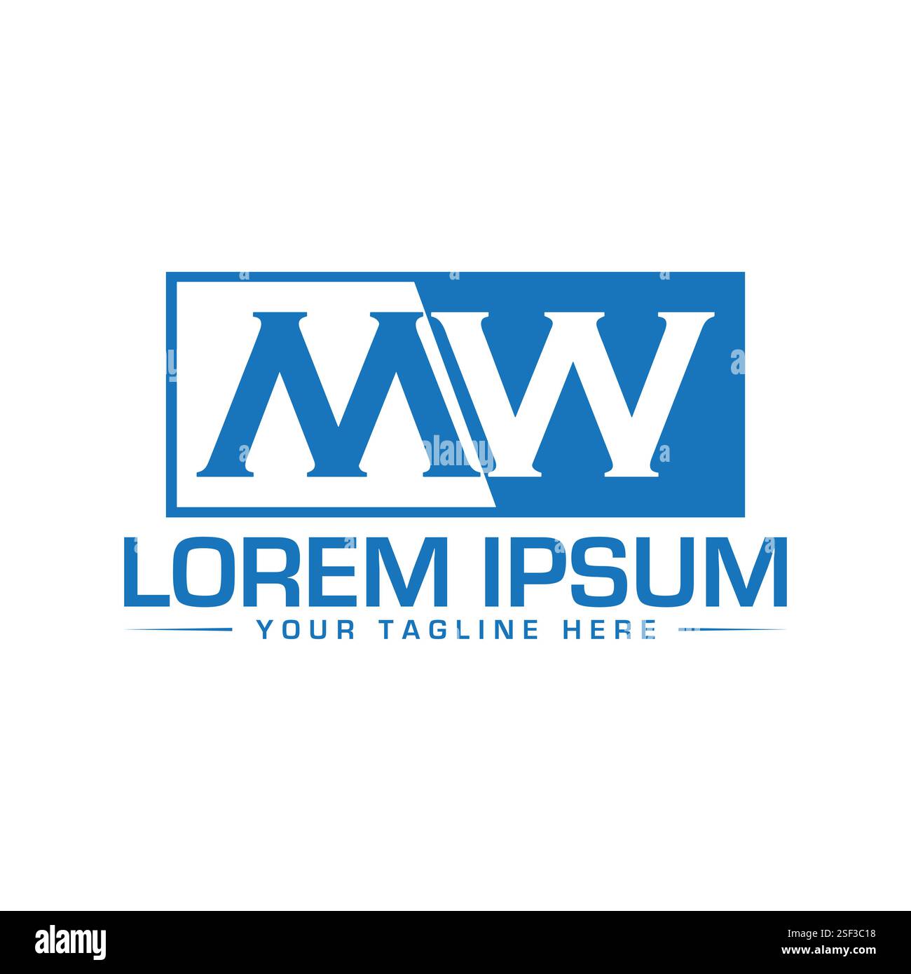 MW Letter Logo Design Stock Vector Image & Art - Alamy