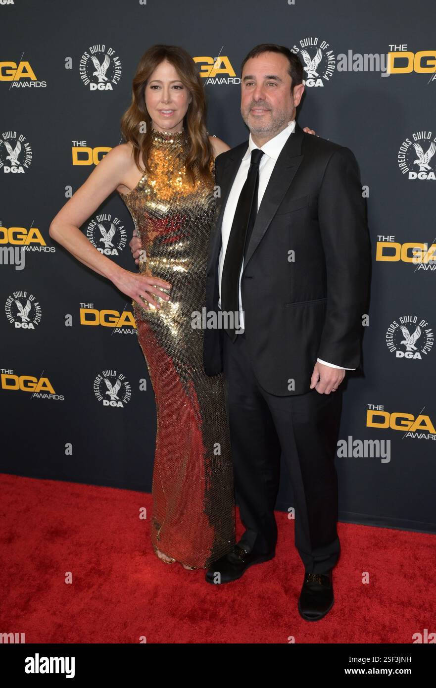 LOS ANGELES, USA. February 08, 2025: Jackie Schaffer & Jeff Schaffer at the 77th Annual ...