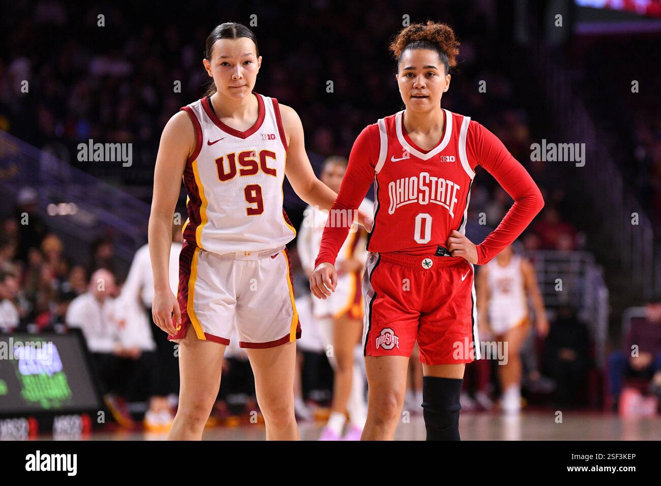 LOS ANGELES, CA - FEBRUARY 08: USC Trojans guard Kayleigh Heckel (9 ...