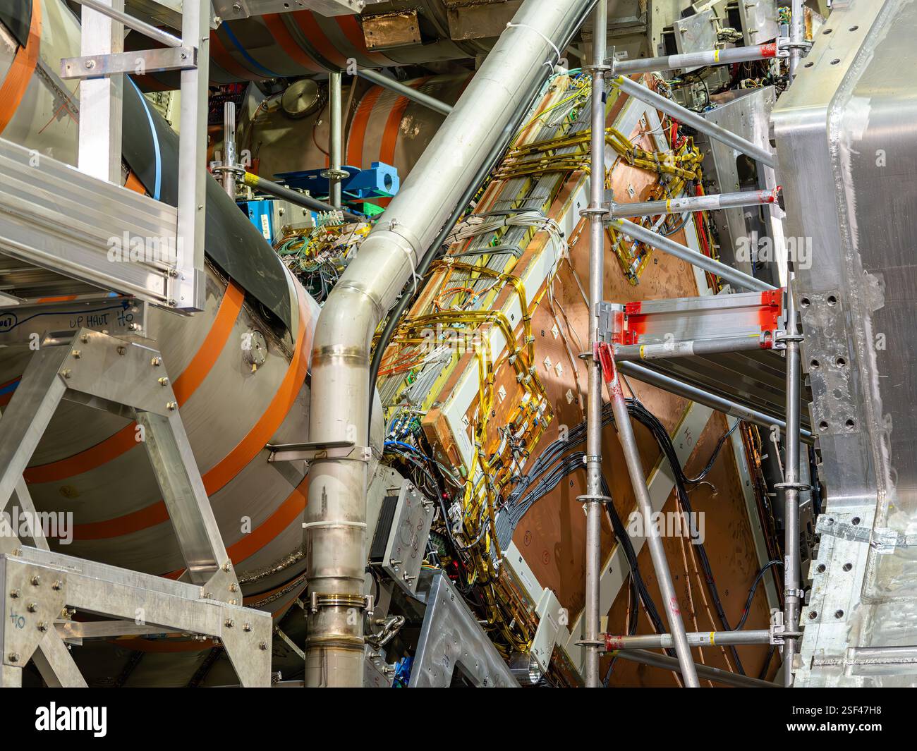 Geneva, Switzerland - February 5, 2025: Complex interior of the ATLAS ...