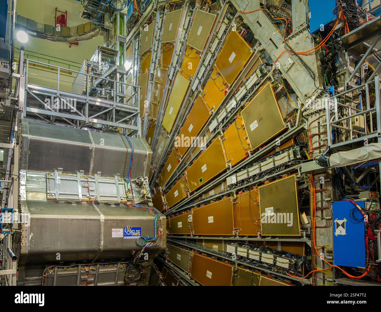 Geneva, Switzerland - February 5, 2025: Complex interior of the ATLAS ...