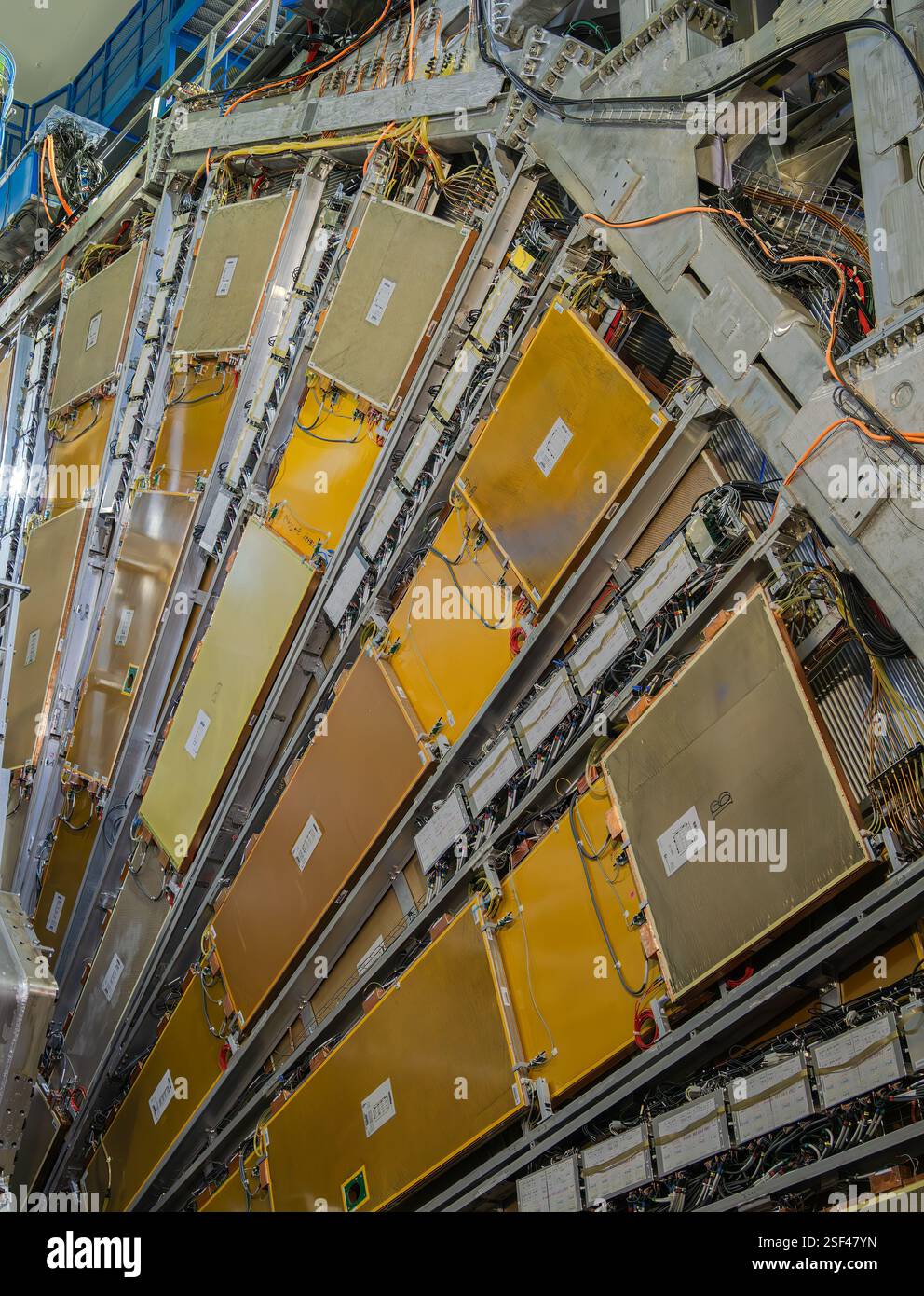 Geneva, Switzerland - February 5, 2025: Complex interior of the ATLAS ...