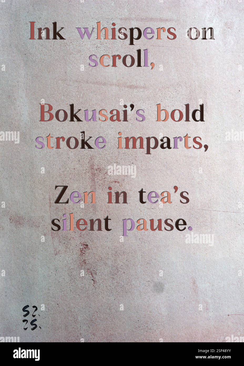 Ink whispers on scroll, Bokusai's bold stroke imparts, Zen in tea's ...