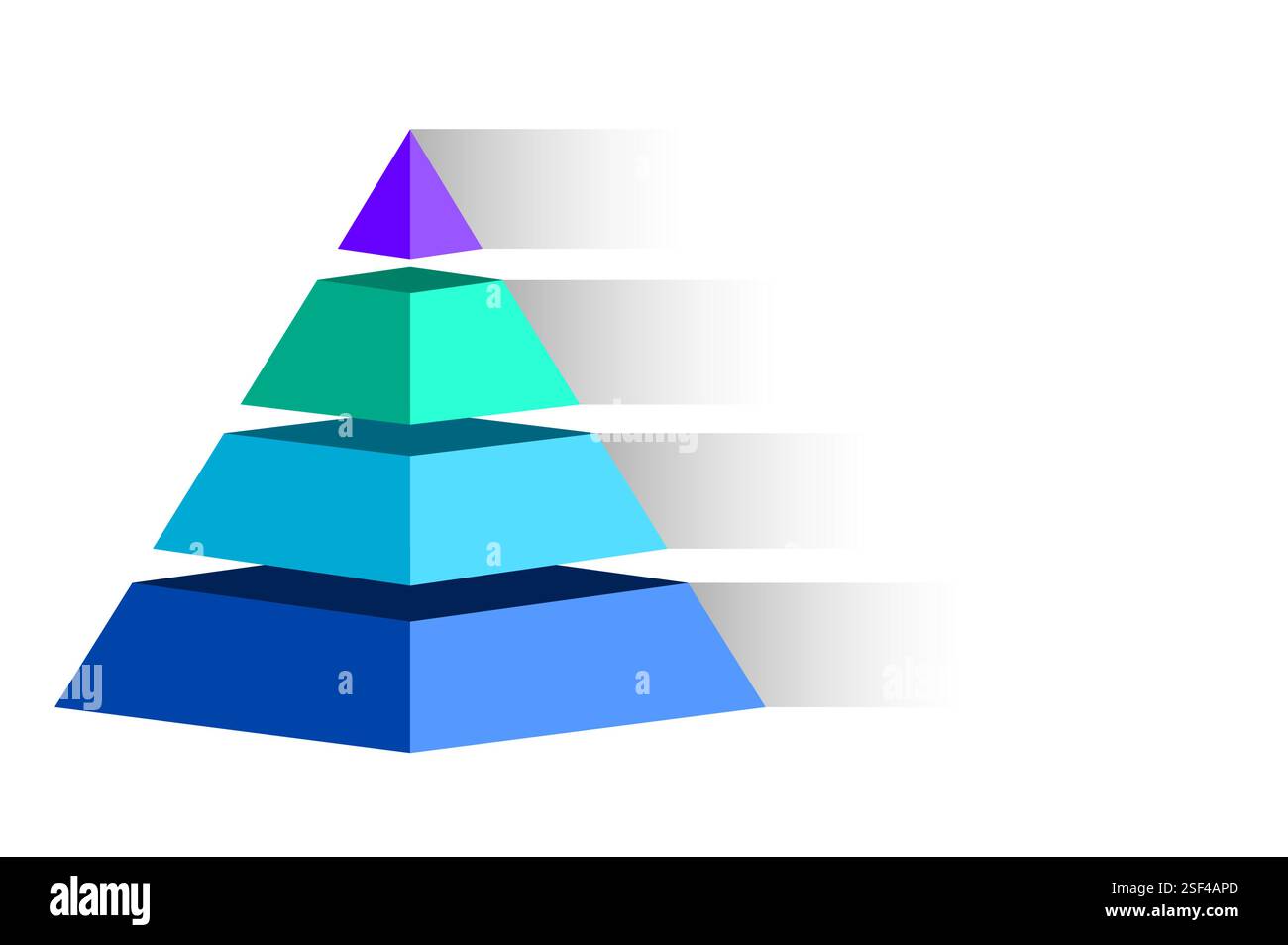Infographic illustration of purple with blue and green triangle divided ...