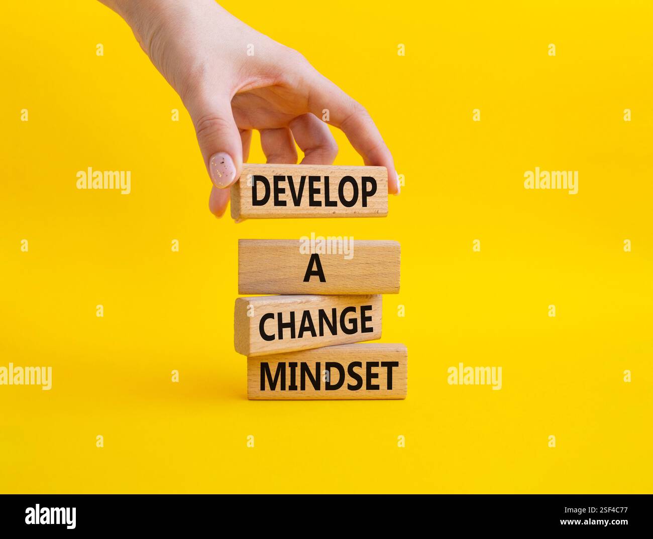 Develop a change mindset symbol. Concept words Develop a change mindset ...