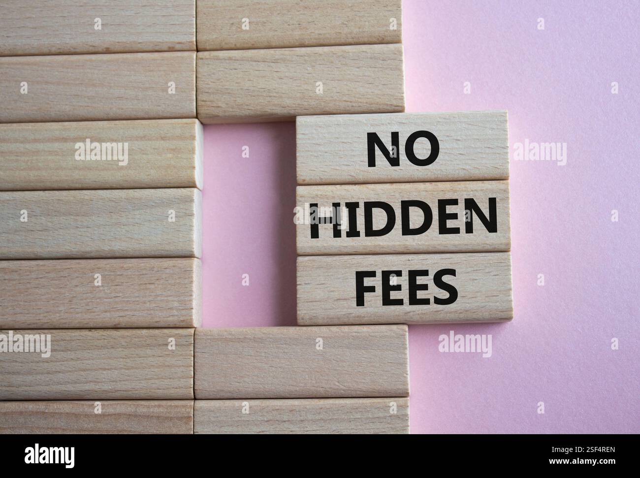 No Hidden Fees symbol. Concept words No Hidden Fees on wooden blocks ...