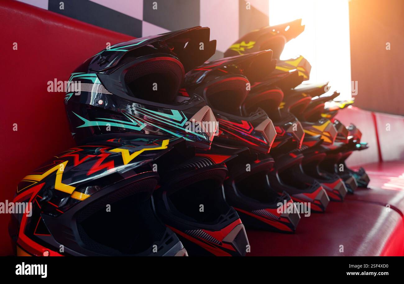 A unique helmets for go karting racing in the modern indoor racing ...