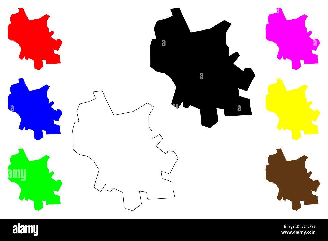 Bani city (Dominican Republic, Hispaniola) map vector illustration ...