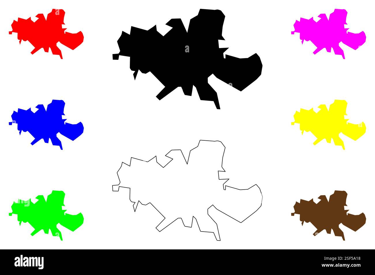 Azua city (Dominican Republic, Hispaniola) map vector illustration ...