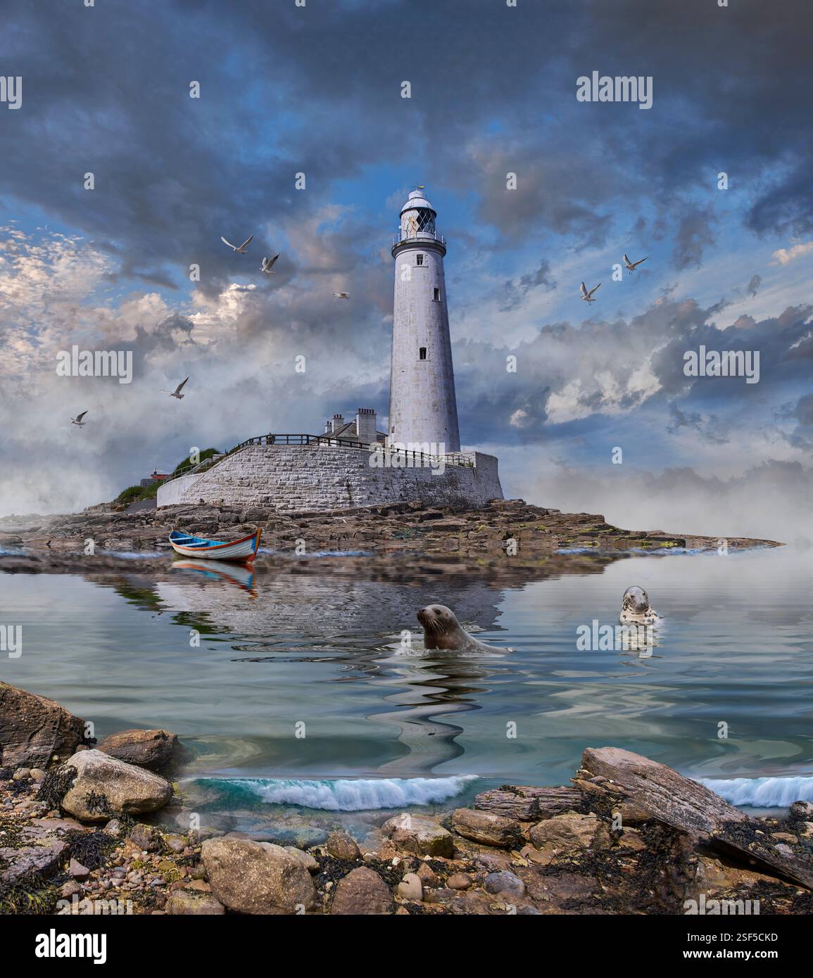 St Mary's Lighthouse, originally built in 1664 on an earlier Abbey ...