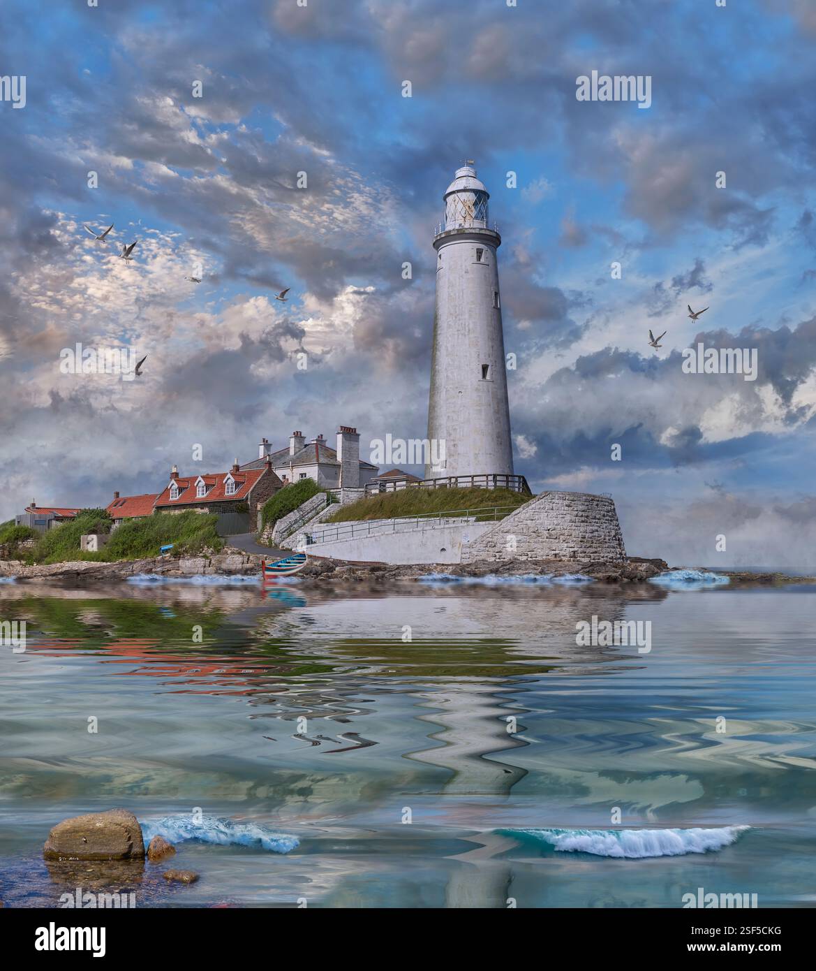 St Mary's Lighthouse, originally built in 1664 on an earlier Abbey ...