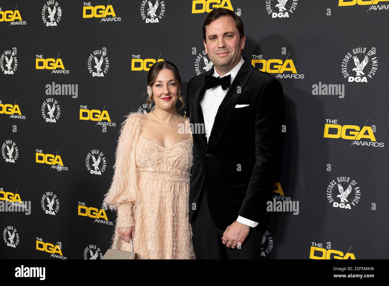 Beverly Hills, USA. 08th Feb, 2025. Jocelyn Conn and David Paul Meyer attend the arrivals of ...