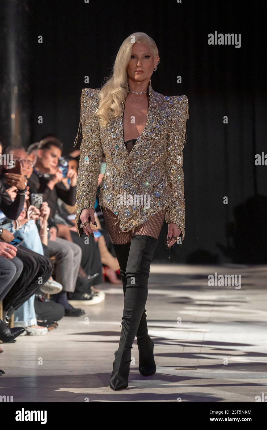 NEW YORK, NEW YORK - FEBRUARY 08: Designer Phillipe Blond walks the runway at The Blonds fashion ...