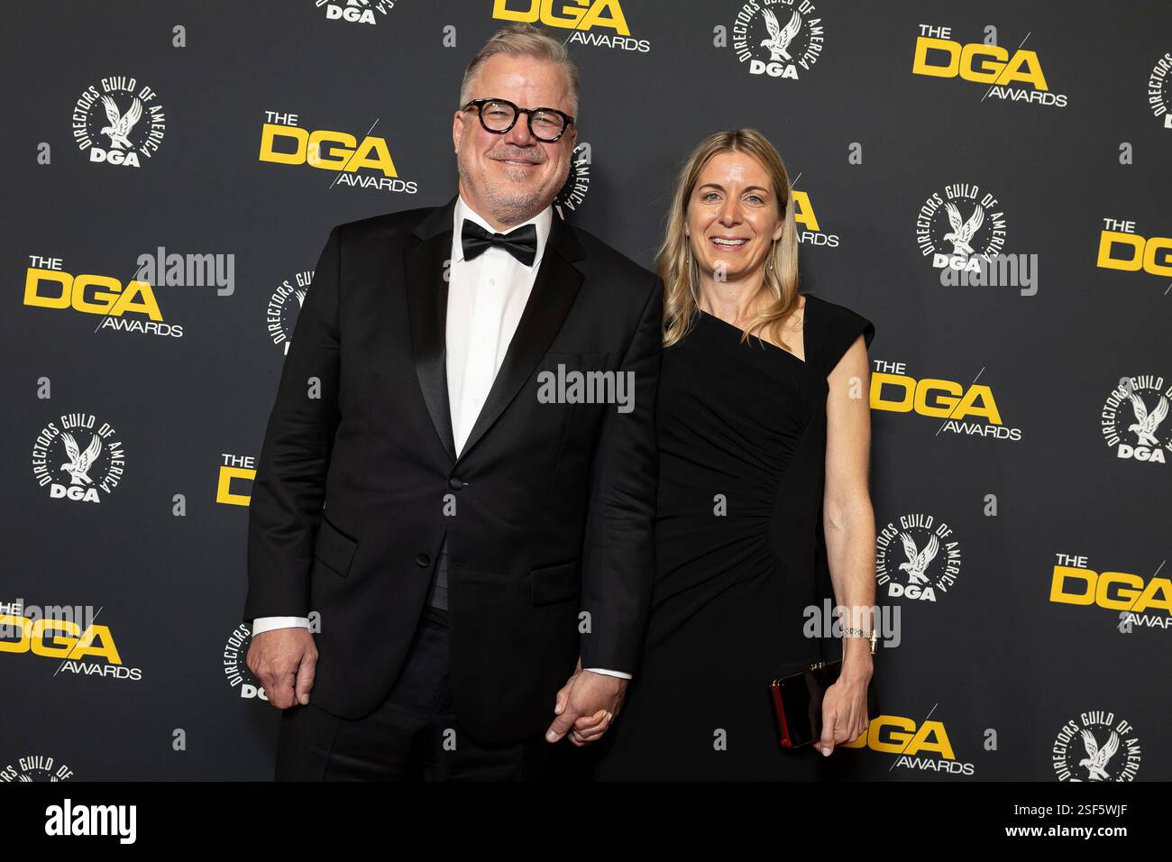 Beverly Hills, USA. 08th Feb, 2025. Alex Graves and guest attend the arrivals of “The 77th ...