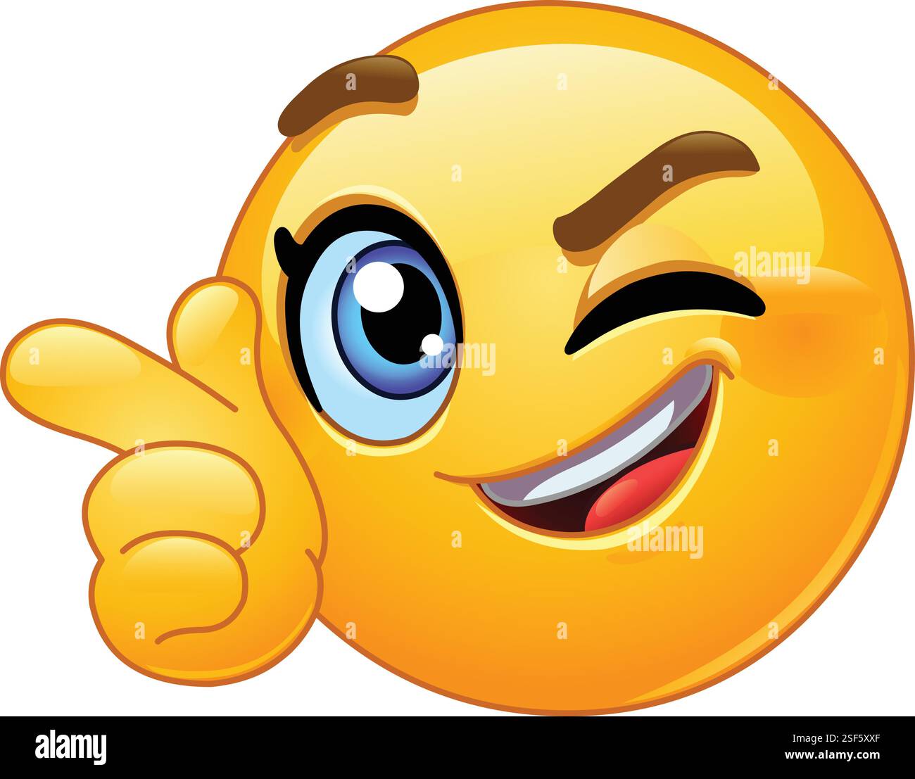 Happy woman pointing Stock Vector Images - Alamy