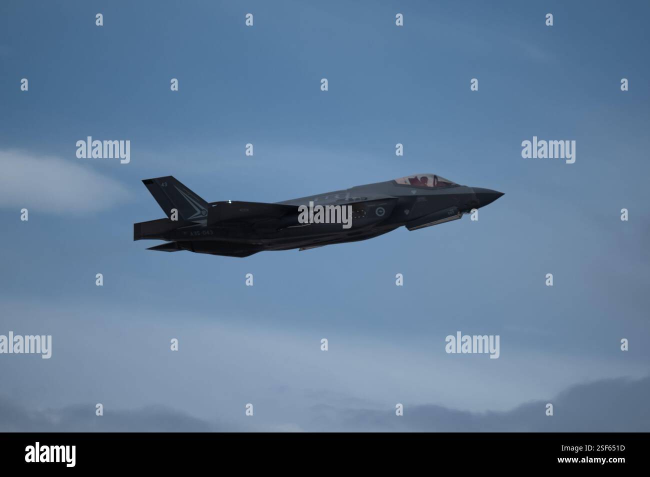 A Royal Australian Air Force F-35A Lightning II takes off for a mission ...