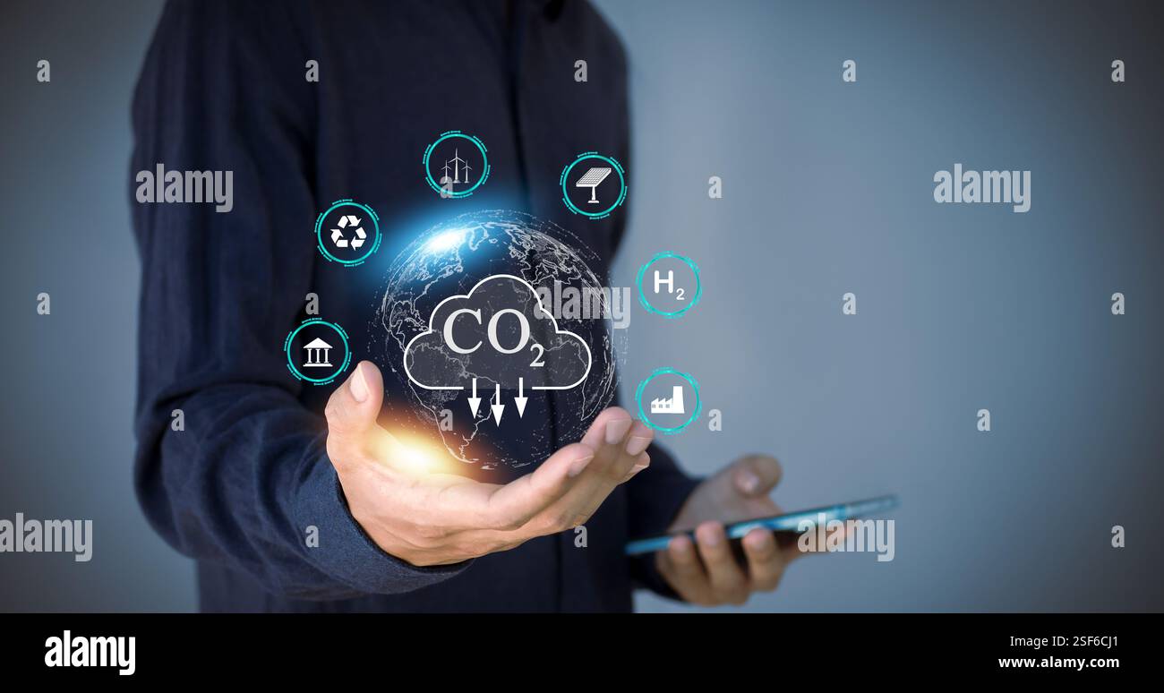 The carbon neutral concept reduces CO2 emissions, reducing global ...