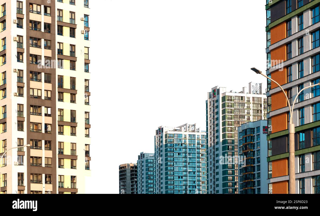 Modern urban building with contemporary facades in a metropolitan ...