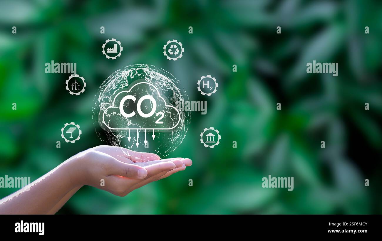 The carbon neutral concept reduces CO2 emissions, reducing global ...