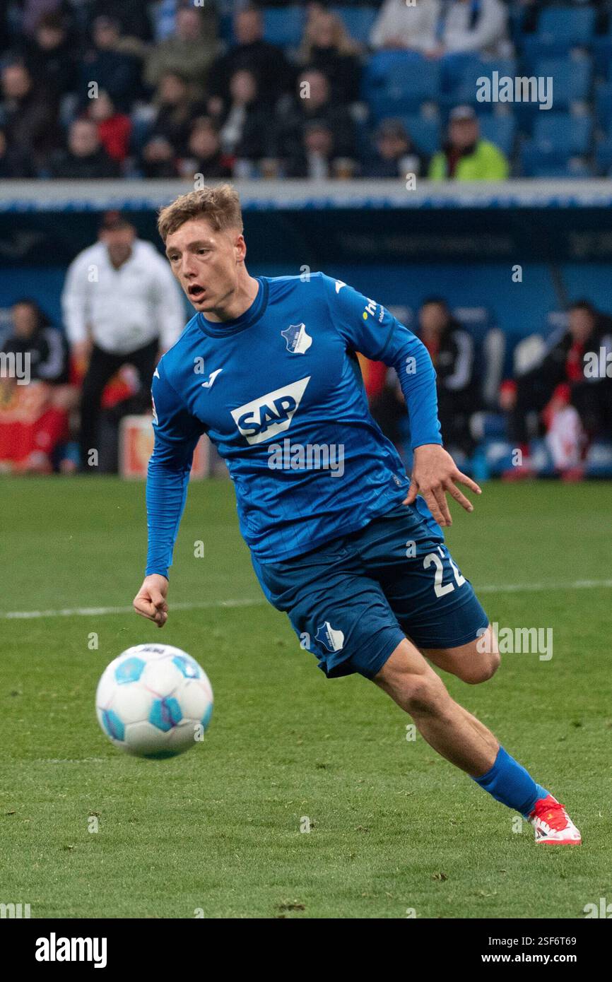 Sinsheim, Deutschland. 08th Feb, 2025. Alexander Prass (TSG 1899 ...