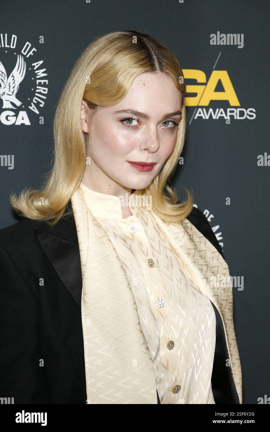 Beverly Hills, USA. 08th Feb, 2025. Elle Fanning at the 77th Annual ...