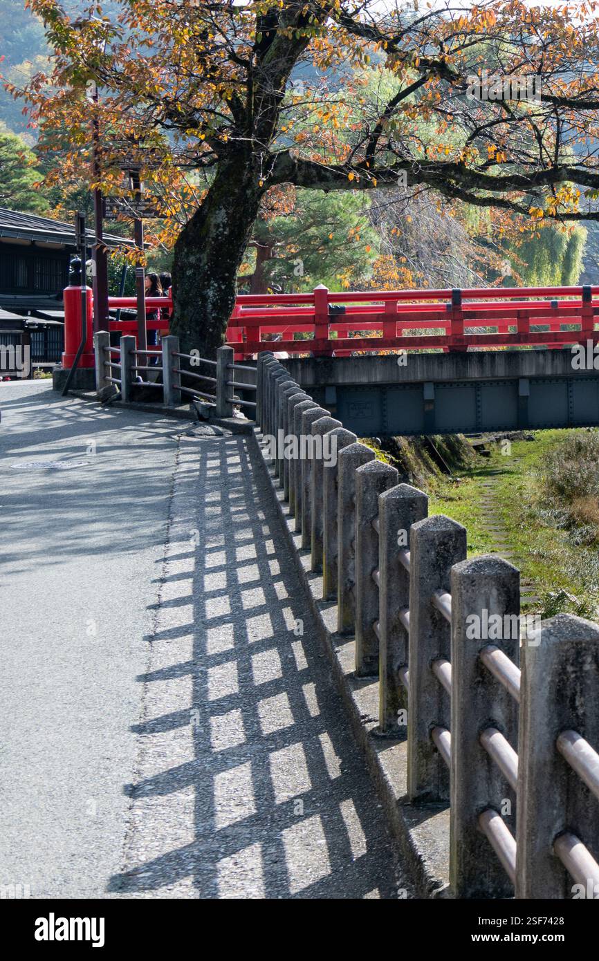 View of Takayama Bridge and Railings, Takayama, Japan Stock Photo - Alamy
