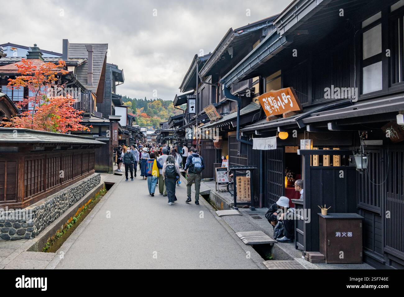 Sanmachi Suji Historical District, Takayama City, Takayama, Japan Stock ...