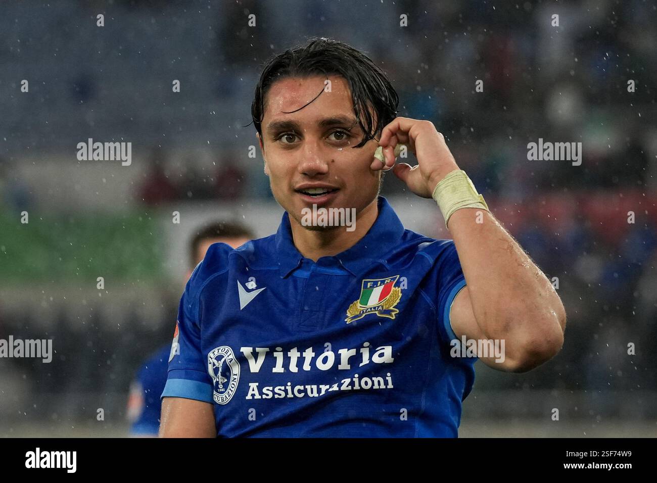 Ange Capuozzo of Italy during the Six Nations rugby match between Italy ...
