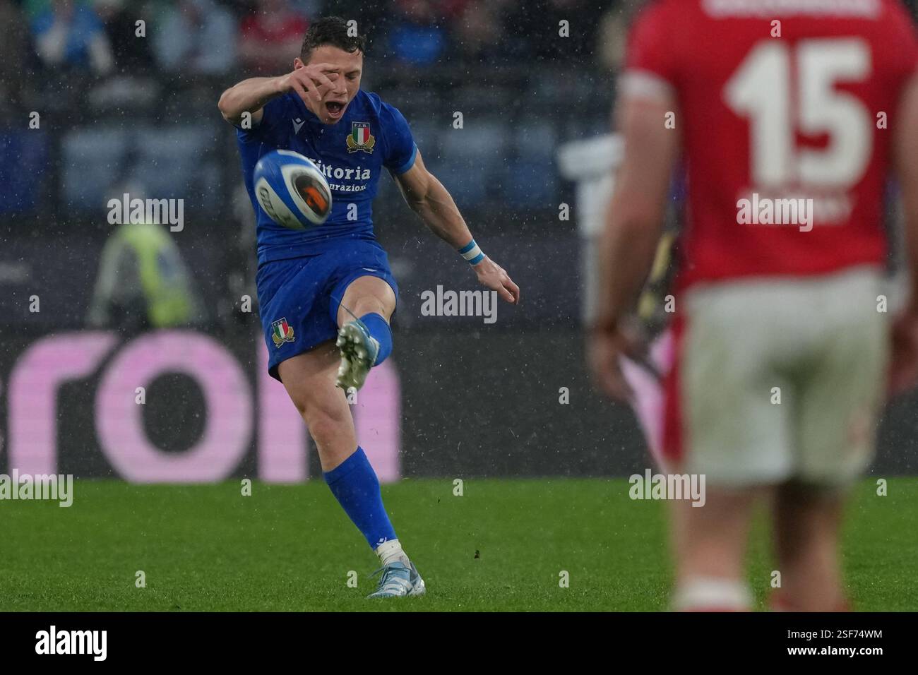 Paolo Garbisi of Italy during the Six Nations rugby match between Italy ...