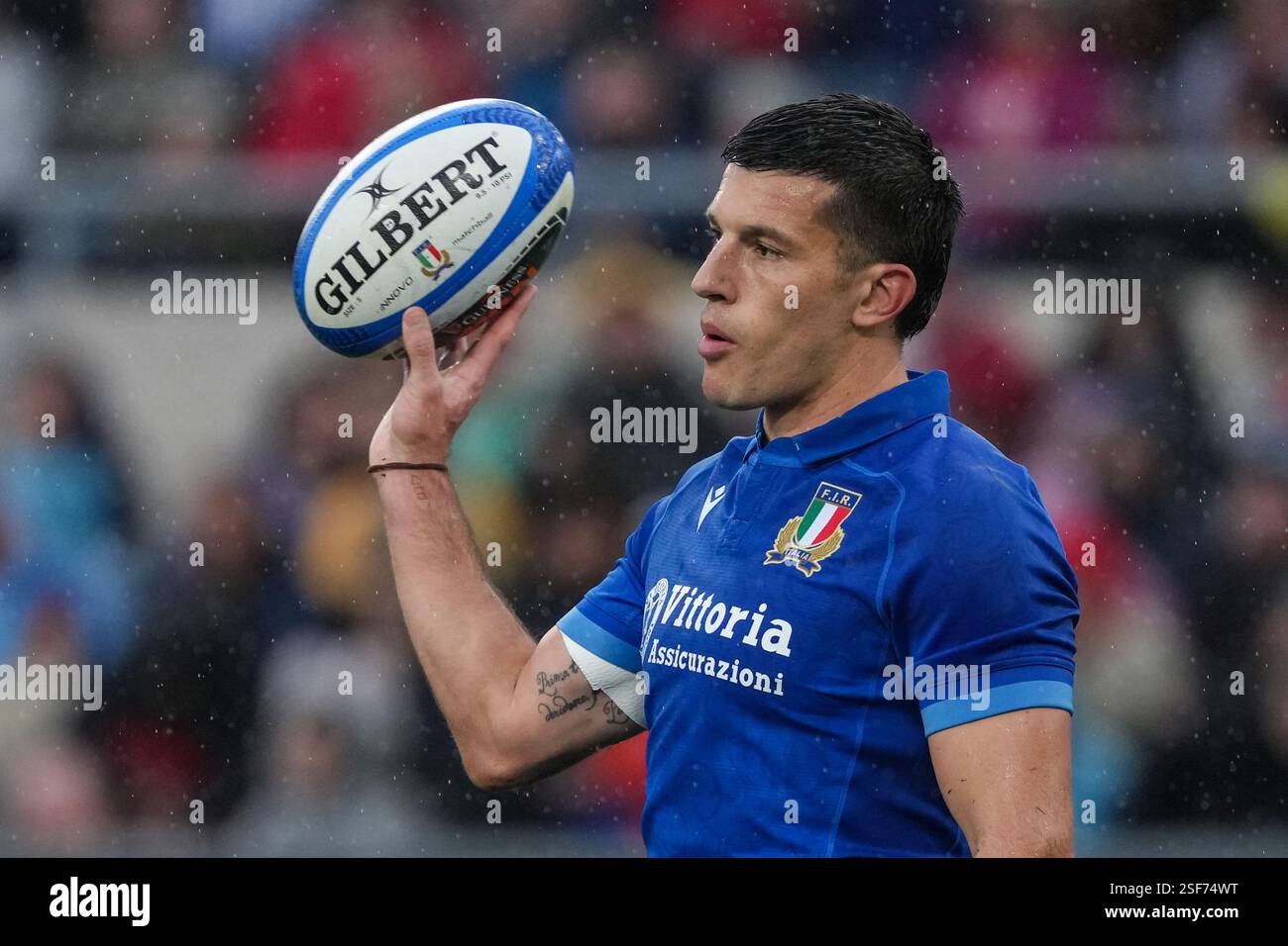 Tommaso Allan of Italy during the Six Nations rugby match between Italy ...