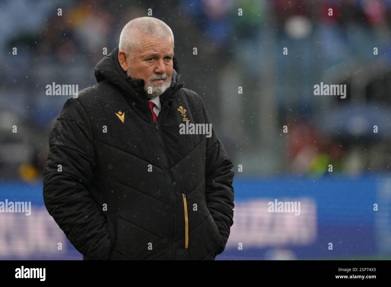 Warren Gatland, Head coach of Wales, during the Six Nations rugby match ...
