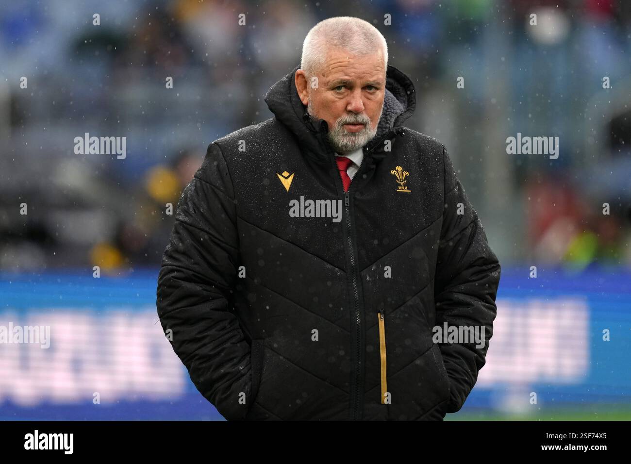 Warren Gatland, Head coach of Wales, during the Six Nations rugby match ...