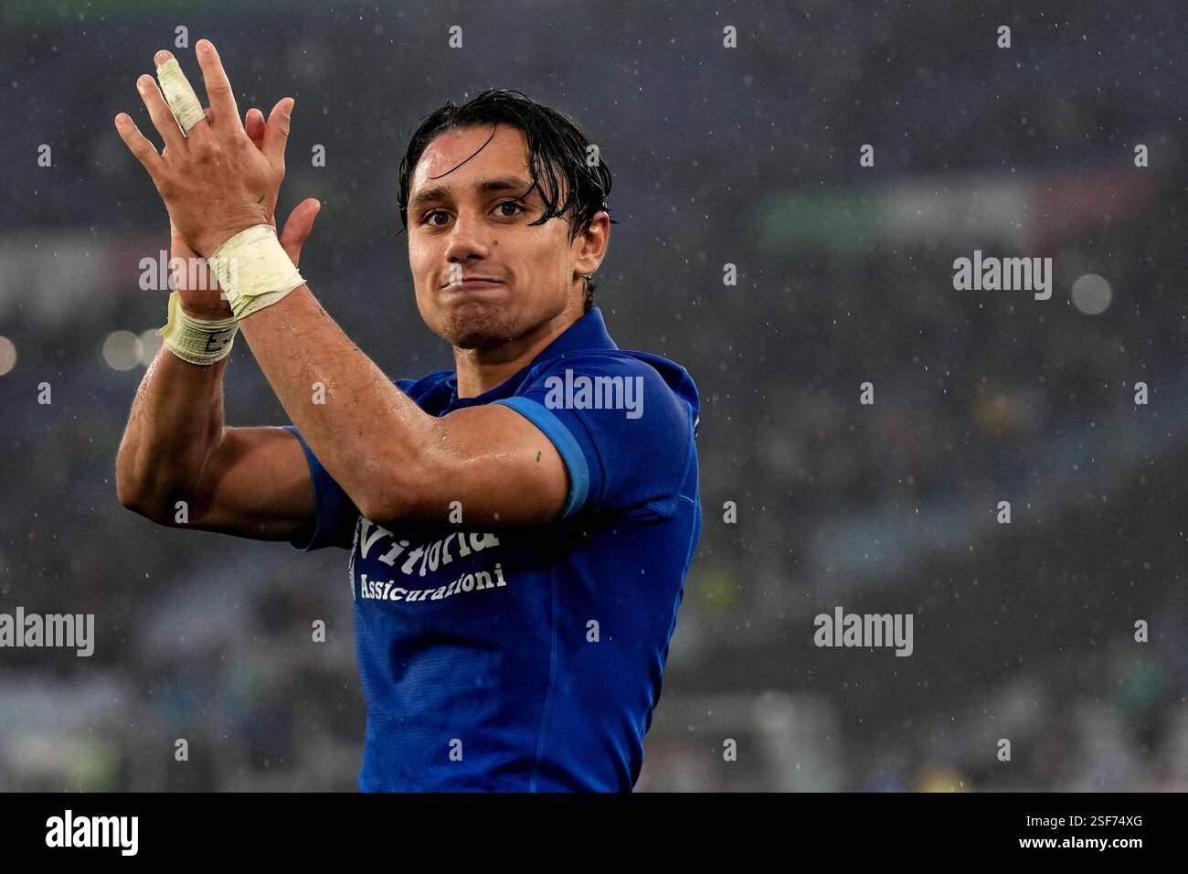 Ange Capuozzo of Italy during the Six Nations rugby match between Italy ...