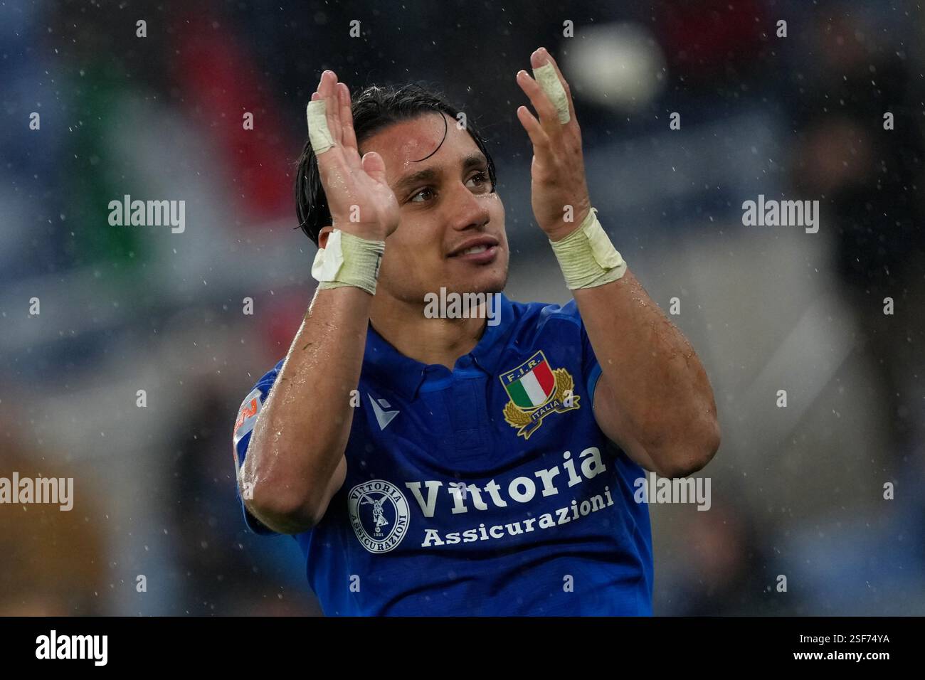 Ange Capuozzo of Italy during the Six Nations rugby match between Italy ...