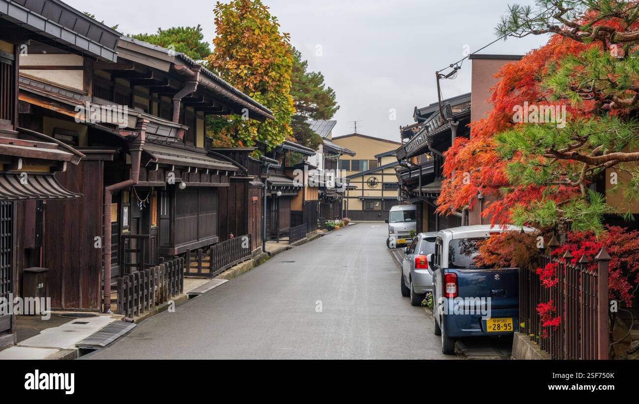 Sanmachi Suji Historical District, Takayama City, Takayama, Japan Stock ...