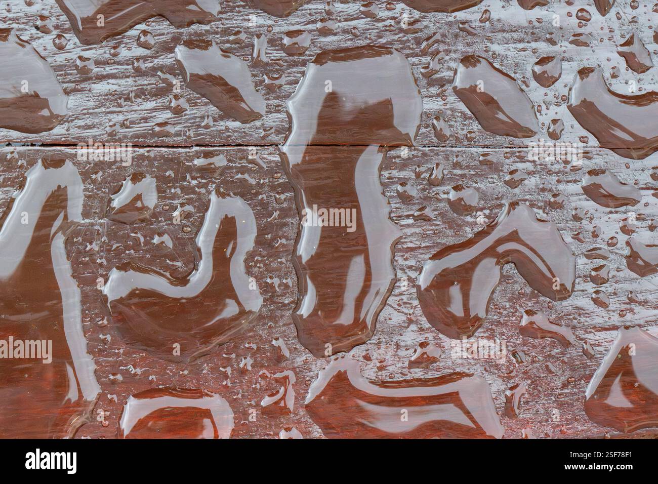 abstract backgrounds, water on dark brown, liquid pools, reflections ...