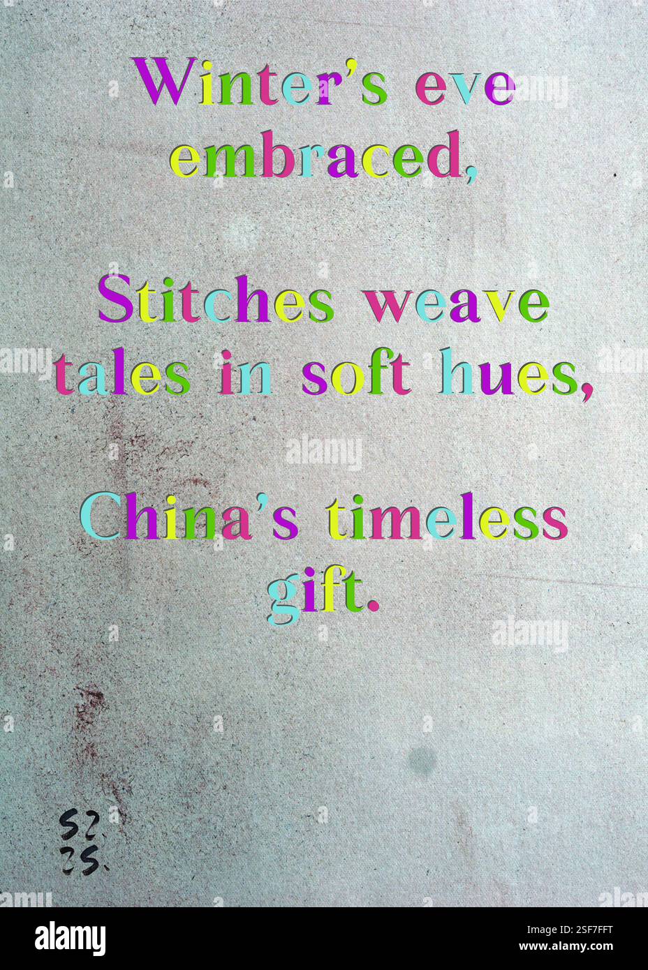 Winter's eve embraced, Stitches weave tales in soft hues, China's ...