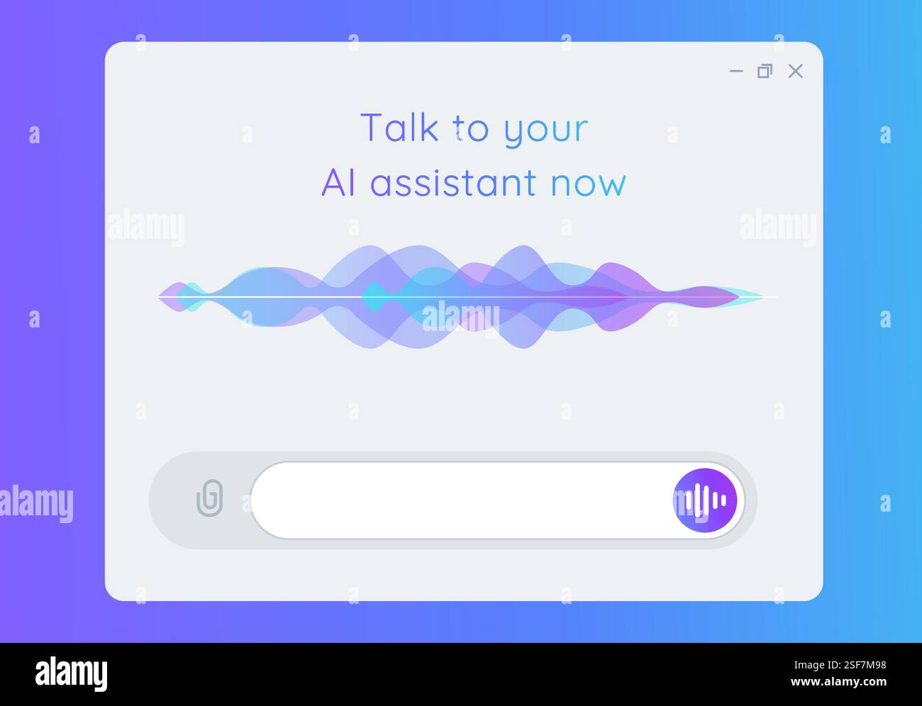 AI Virtual Assistant Speech to text with waveform User Interface speak ...