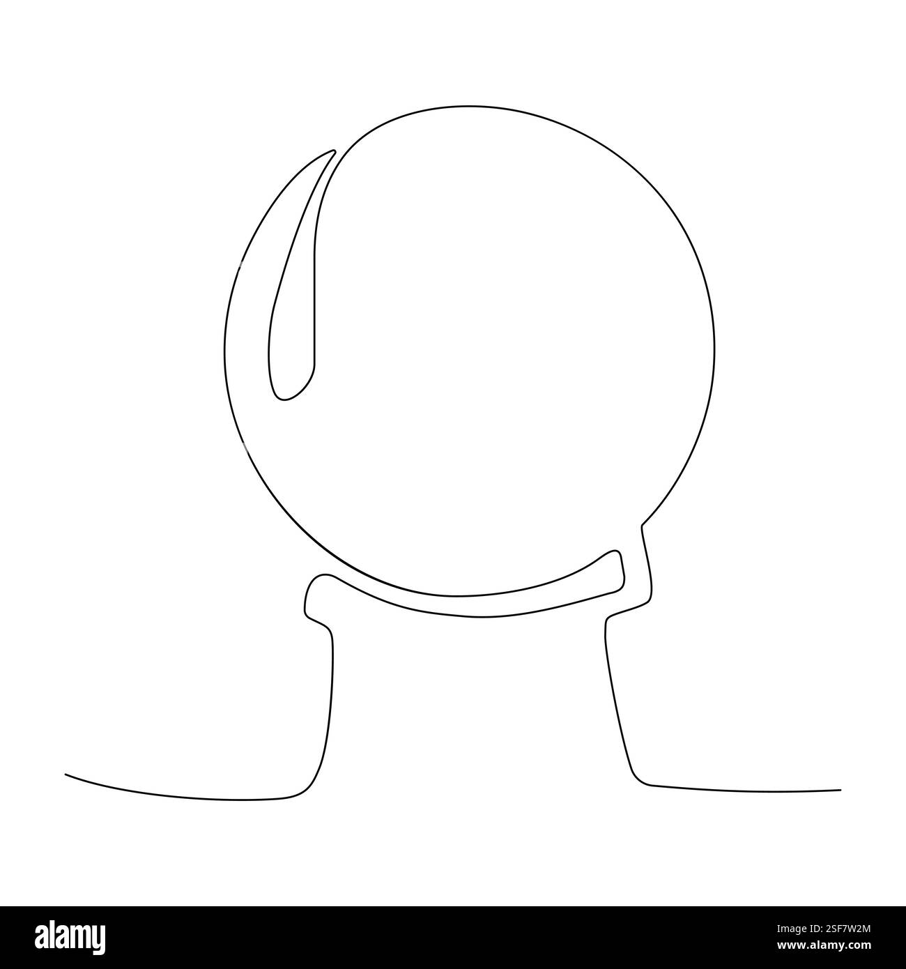 Unique line drawing illustrating a minimalist design of a globe on a ...