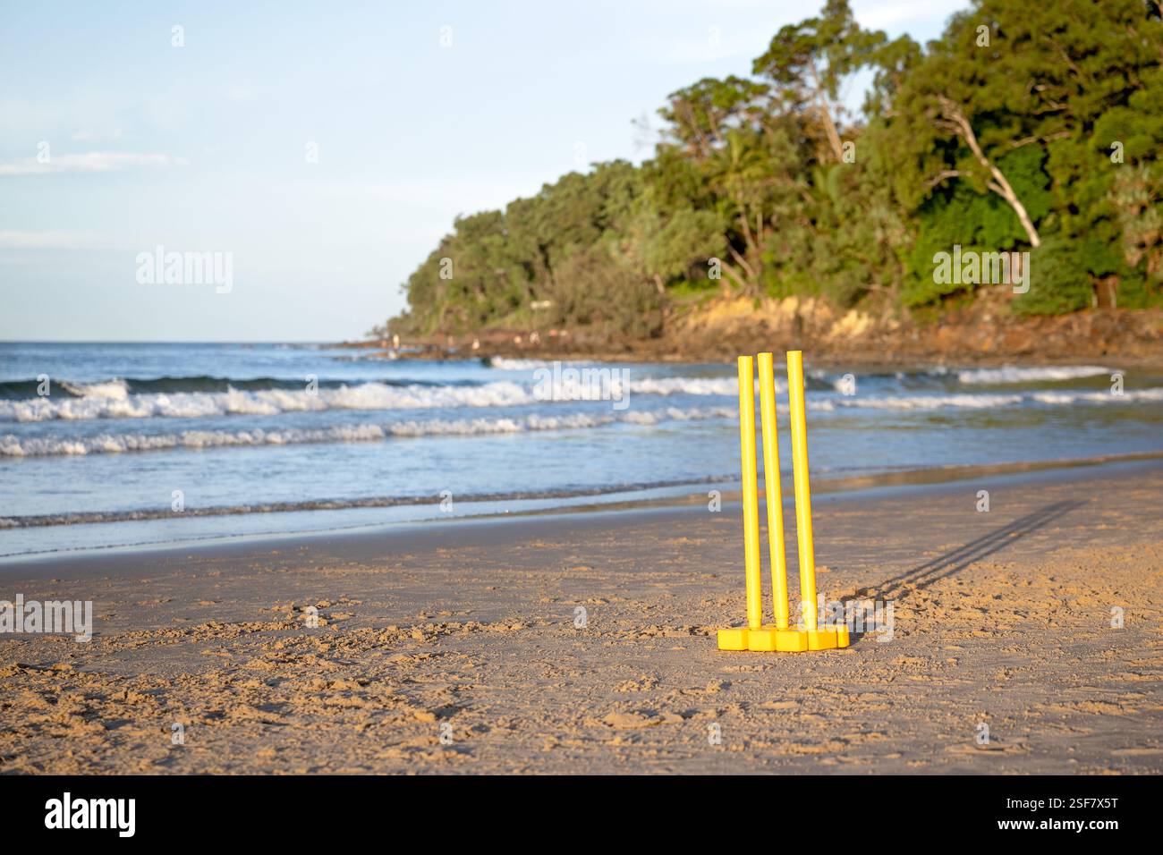 Beach cricket, Christmas in Australia, summer vacation holiday, warm ...