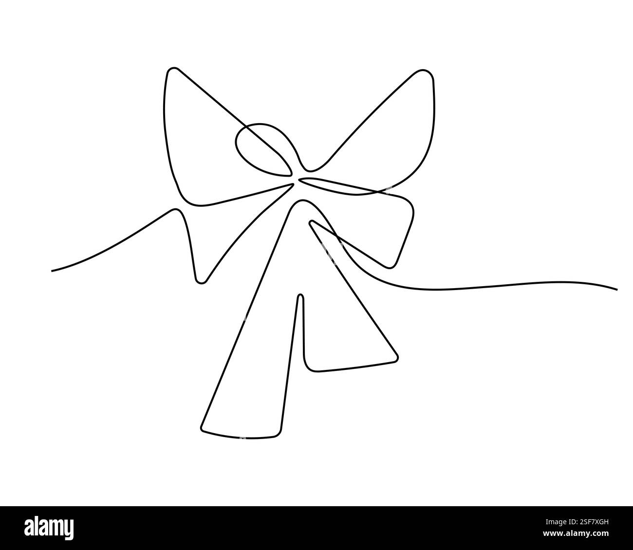 Bow line art on Black and White Stock Photos & Images - Alamy