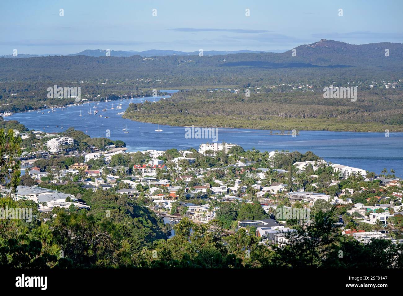 noosa river from laguna lookout, scenic view, travel tourism sightsee ...