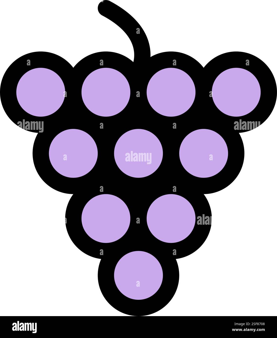 Grape icon symbol - grape icon with a leaf vector symbol illustration ...