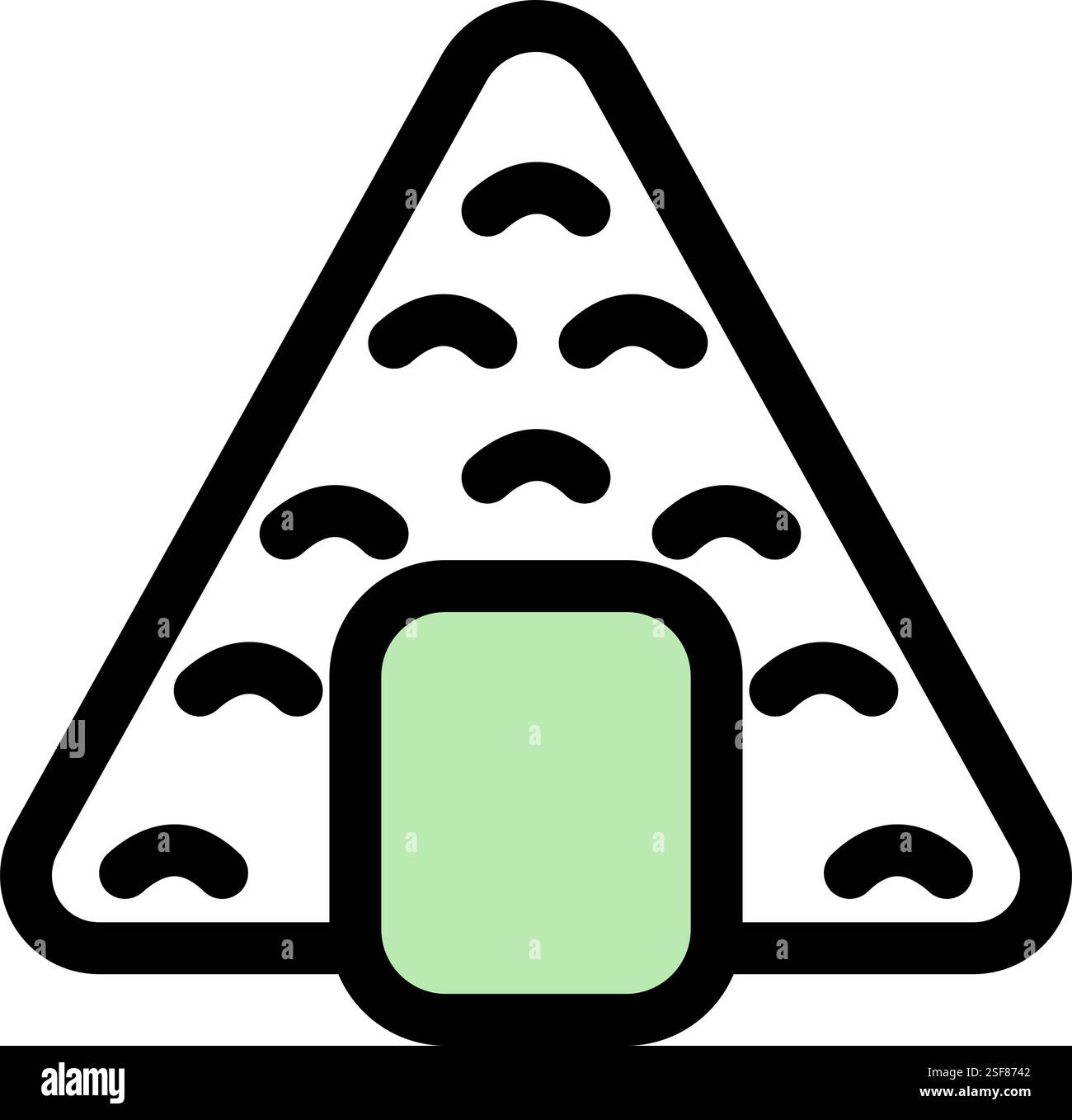 Onigiri icon symbol - Asian japanese kitchen made Onigiri vector symbol ...