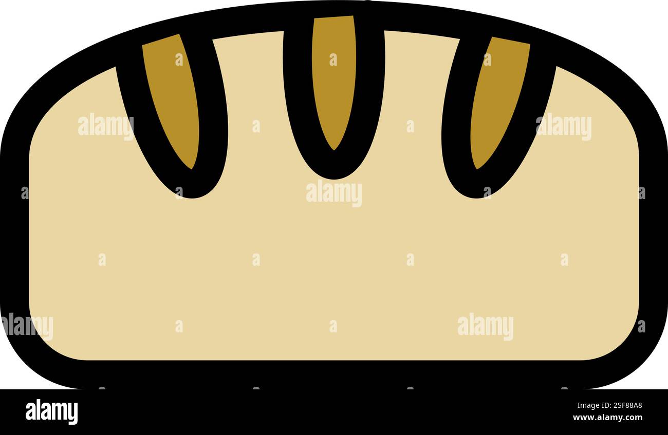 Bread icon symbol - fresh backed bread from the bakery vector symbol ...