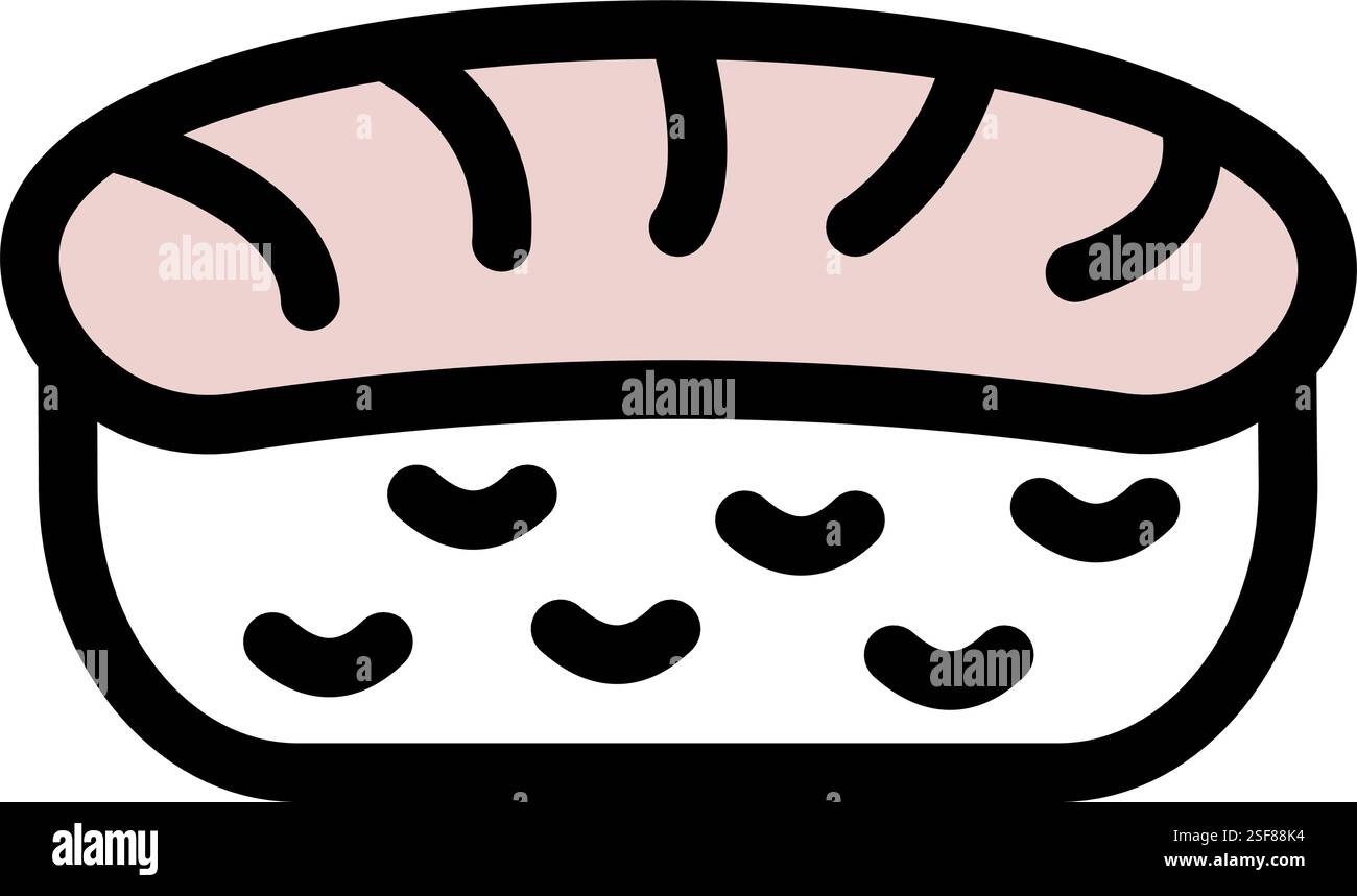 Salmon sushi in black Stock Vector Images - Alamy