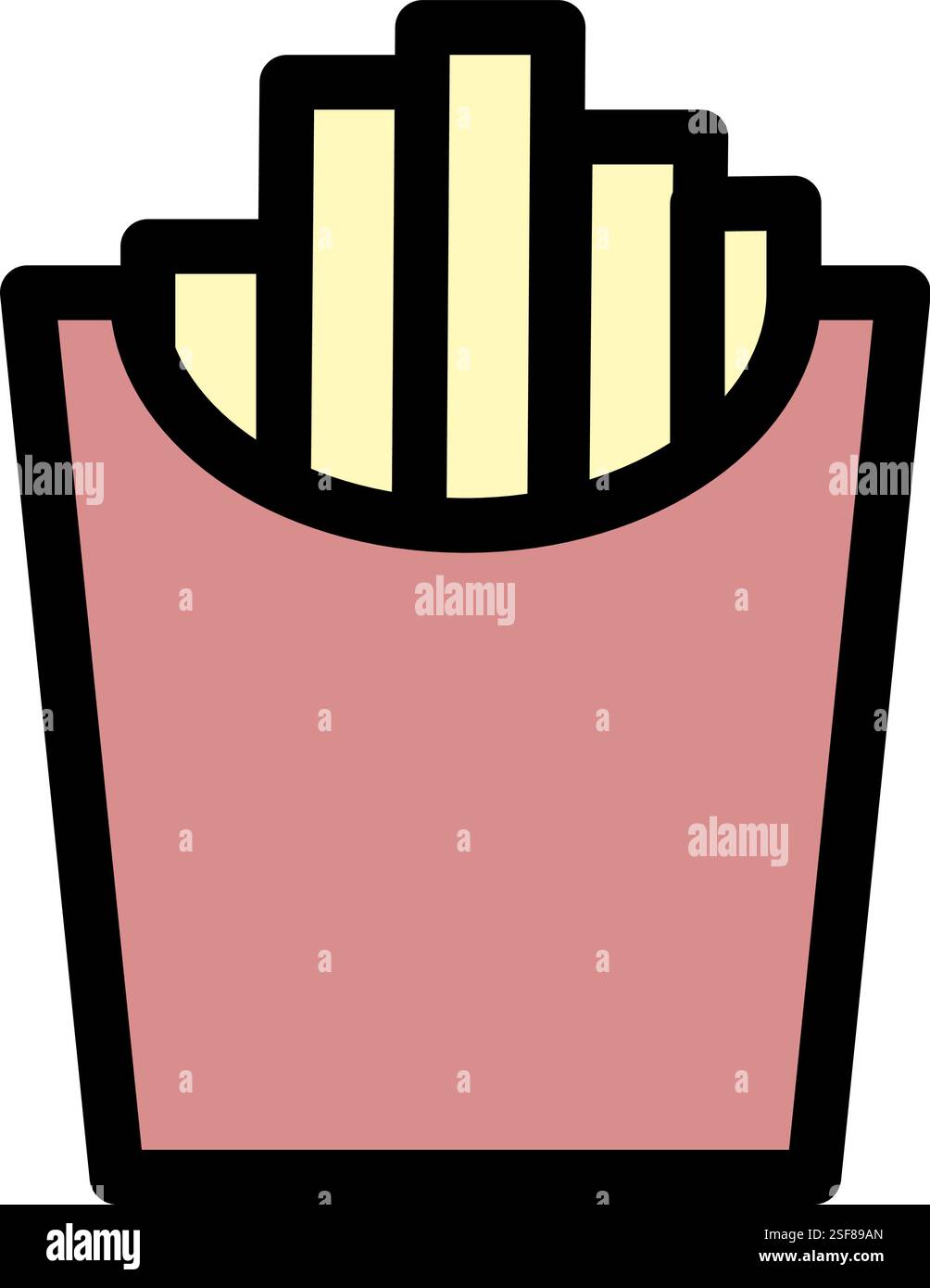 Fried fries icon symbol - fast food pack of fried fries Stock Vector ...