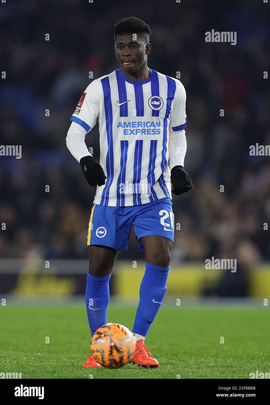Brighton and Hove, UK. 8th Feb, 2025. Carlos Baleba of Brighton and ...